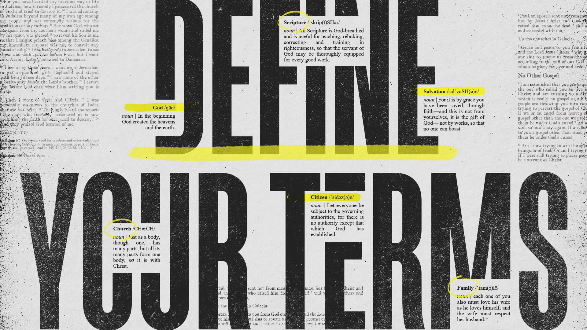 Define Your Terms - Remix Church Media - Church Graphics