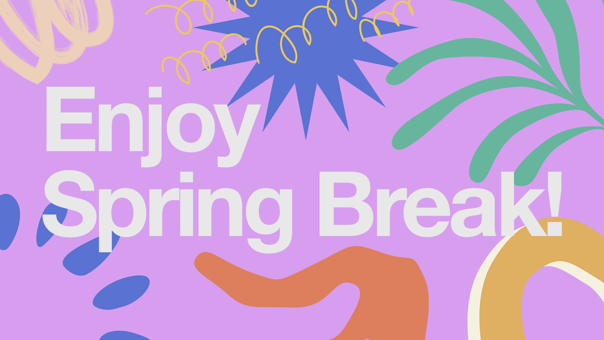 Enjoy Spring Break - Remix Church Media Announcements - Church Graphics