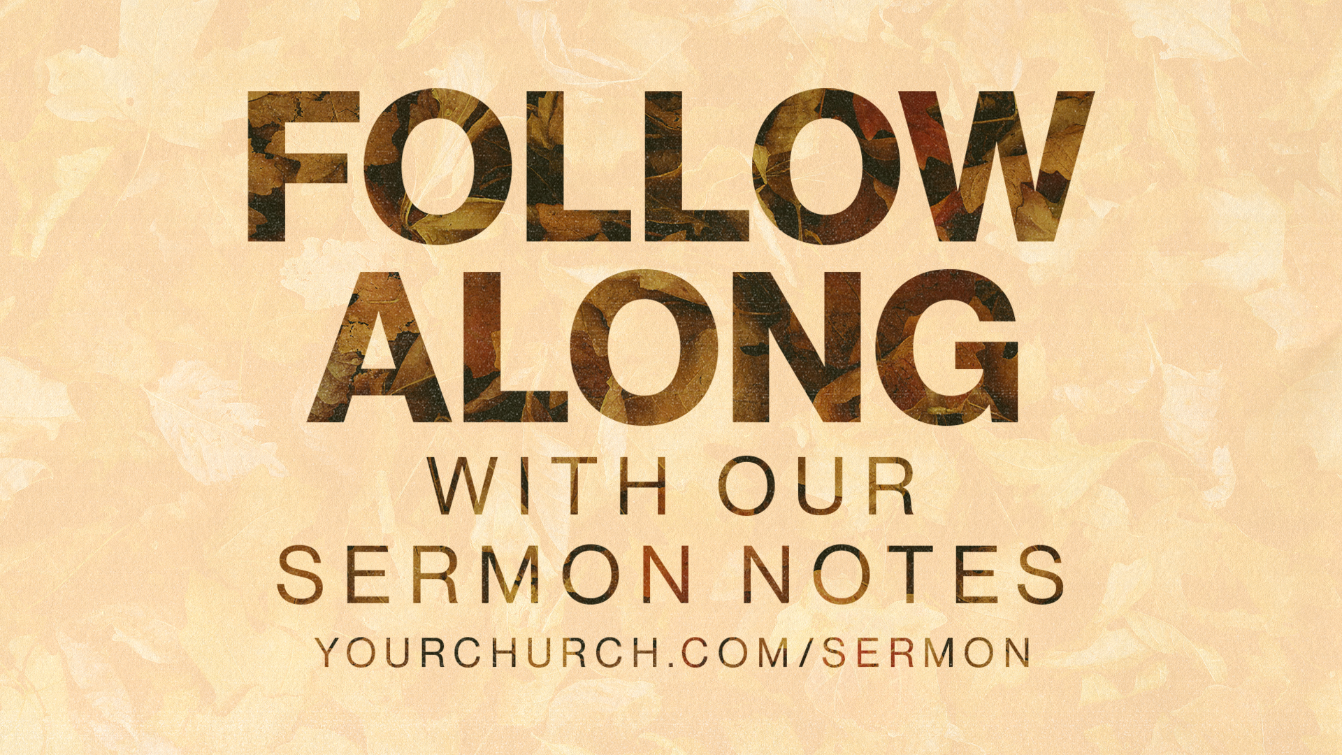 Follow Along With Our Sermon Notes - Remix Church Media
