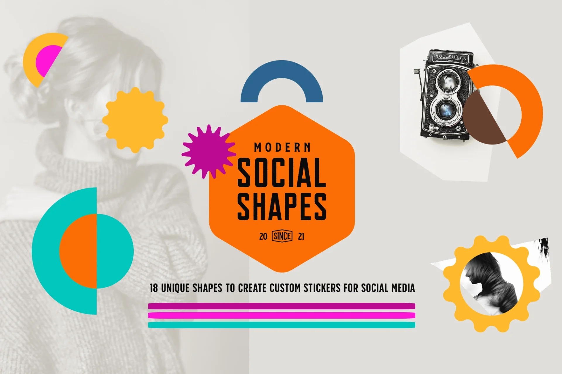 Modern Social Shapes - Remix Church Media - Church Graphics