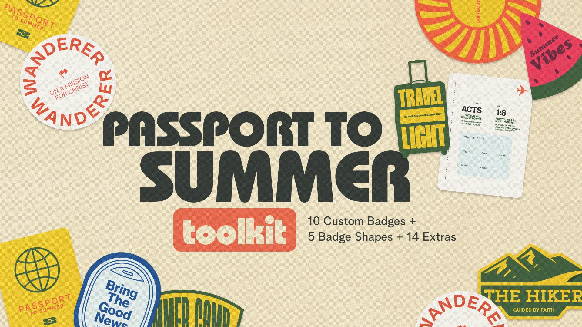 Passport To Summer Toolkit - Remix Church Media - Church Graphics