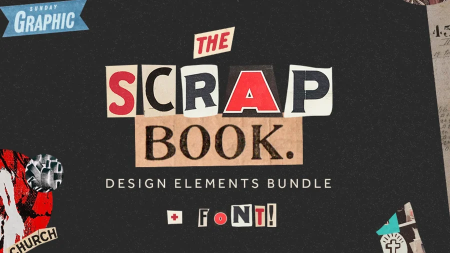 Scrapbook Bundle + Font - Remix Church Media - Church Graphics