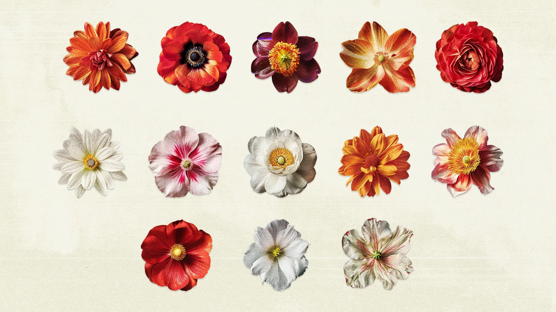 Vintage Flower Graphic Vintage Flower Illustrations Vol 1 By BirDIY